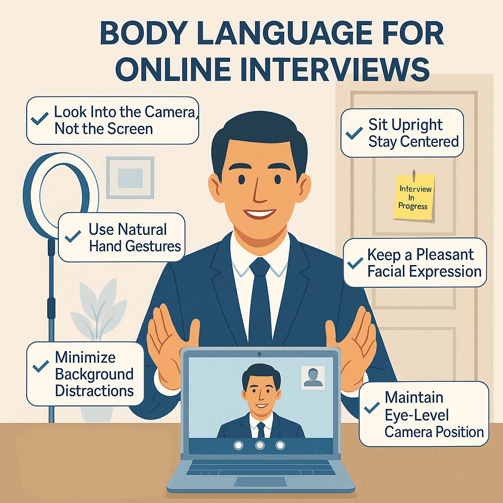 BODY LANGUAGE FOR ONLINE INTERVIEWS